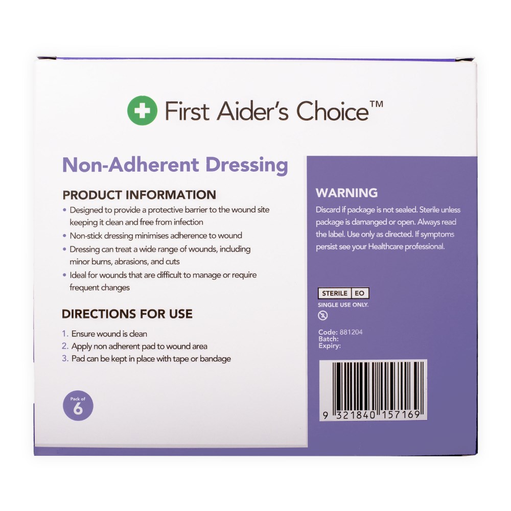 First Aid - Trafalgar First Aider's Choice Non-Adherent Dressing 10 x ...