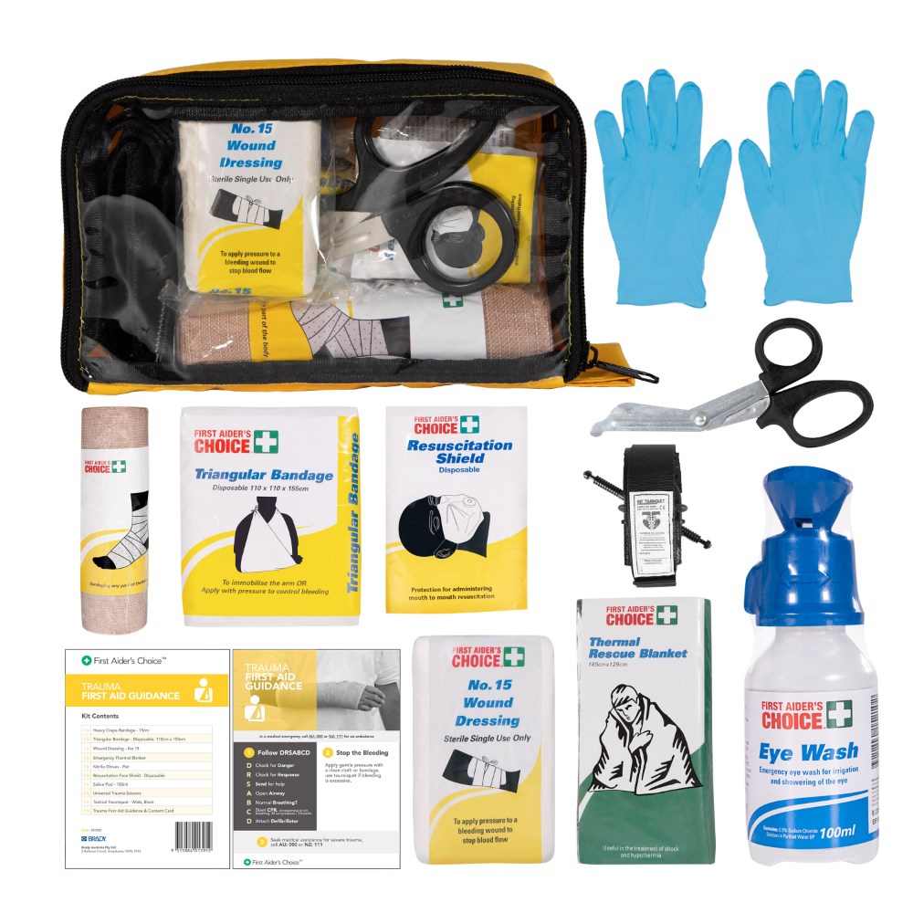 First Aid - Trafalgar First Aider's Choice First Aid Kit Trauma Yellow ...