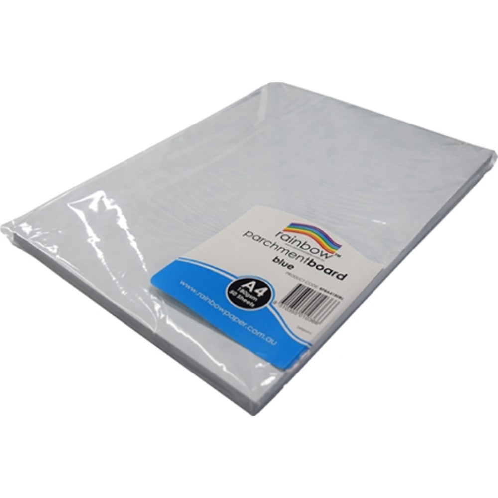 Art & Craft - Rainbow Parchment Board A4 180gsm Acid Free Blue 50 ...
